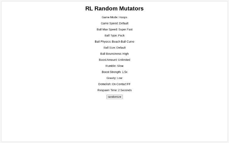 RL Random Mutators ― Perchance Generator