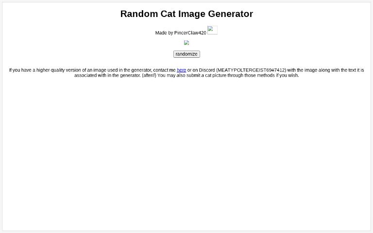 Random Cat Image Generator