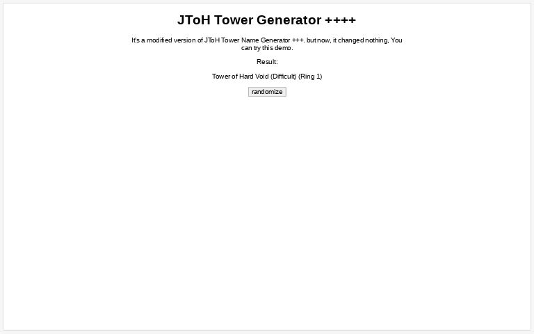 JToH Tower Generator