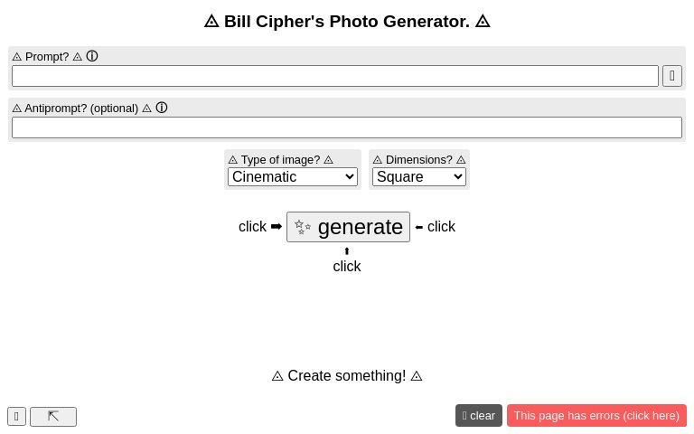 Bill Cipher's Photo Generator.