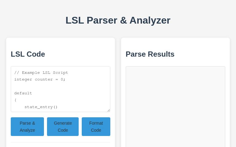 LSL Parser & Analyzer ― Perchance Generator