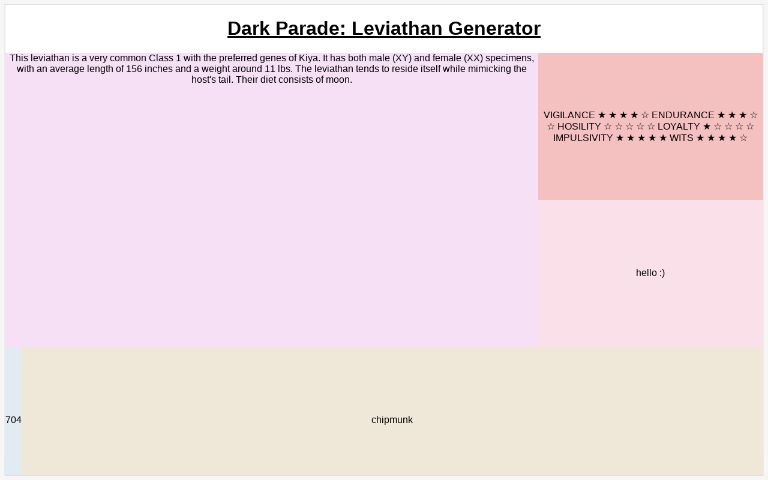 Dark Parade: Leviathan Generator