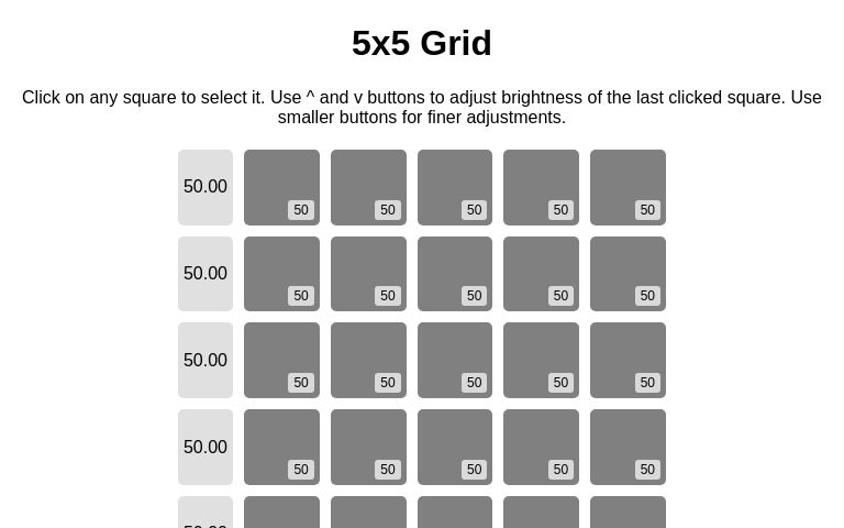 5x5 Grid ― Perchance Generator