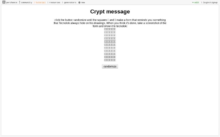 Crypt message ― Perchance Generator