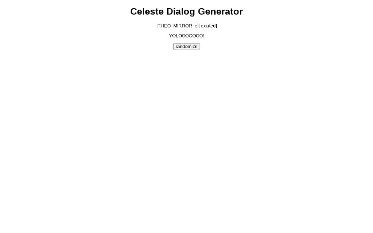 Celeste Dialog Generator