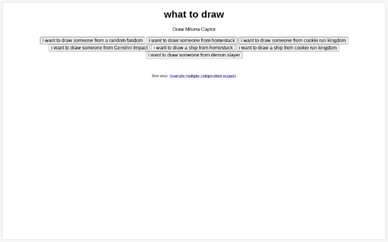 what to draw ― Perchance Generator