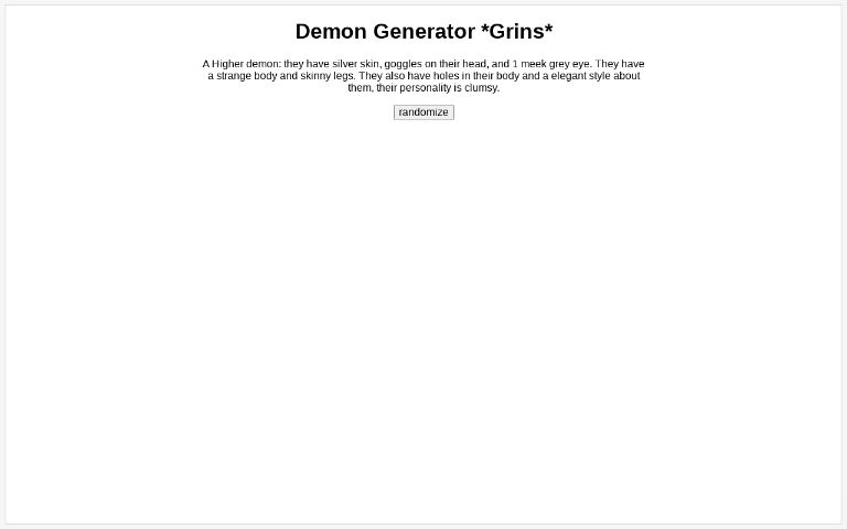 Demon Generator *Grins*