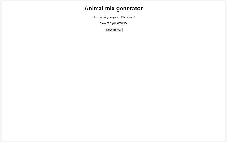 Animal mix generator
