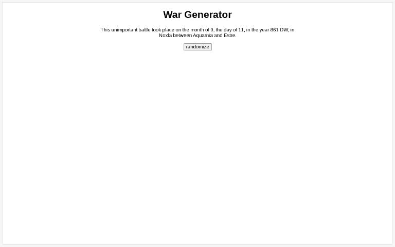 War Generator
