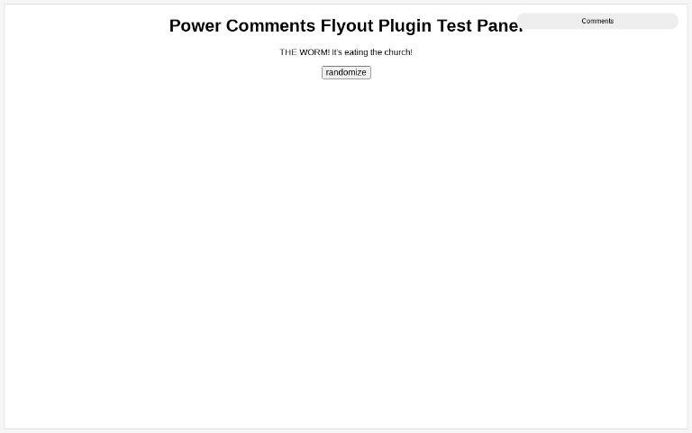 Power Comments Flyout Plugin Test Panel
