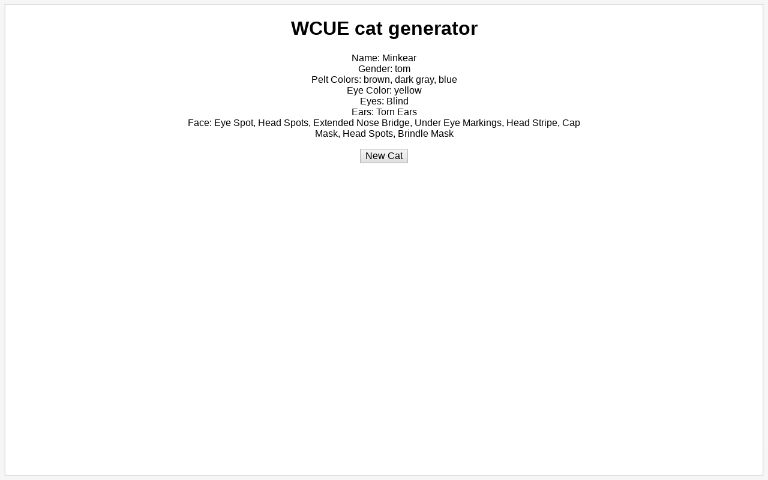 WCUE cat generator
