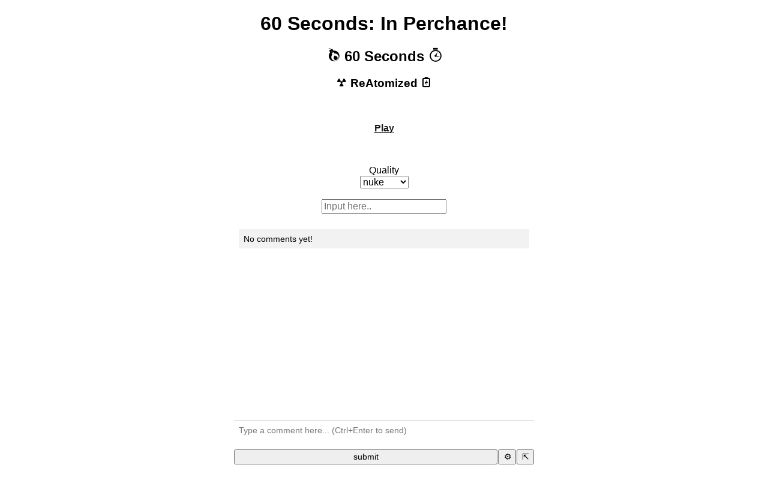 60 Seconds: In Perchance! ― Perchance Generator