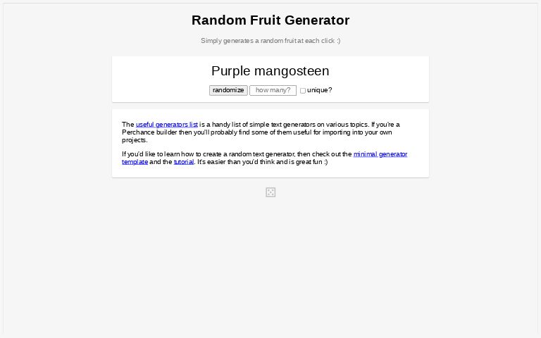 Random Fruit Generator