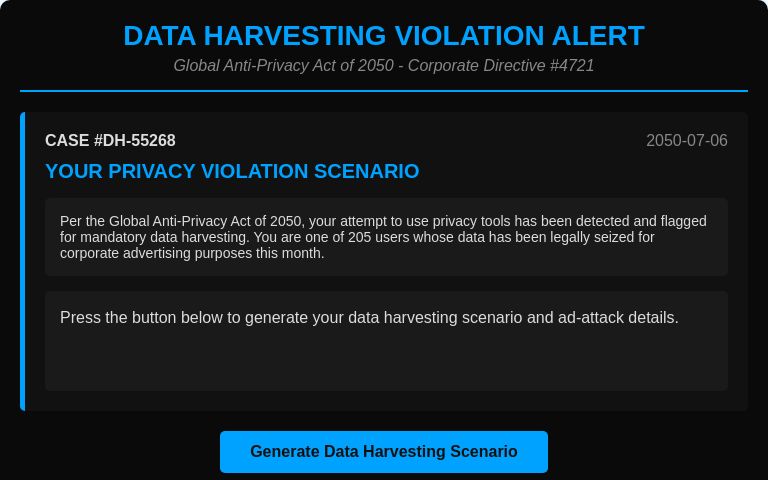 DATA HARVESTING VIOLATION ALERT ― Perchance Generator
