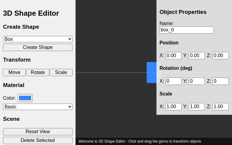 3D Shape Editor ― Perchance Generator