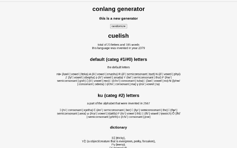 conlang generator
