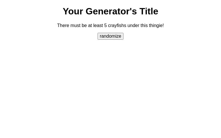 Minimal ― Perchance Generator