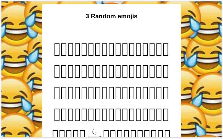 3 Random emojis ― Perchance Generator