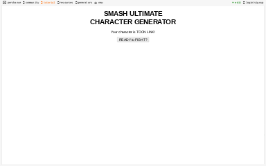 SMASH ULTIMATE CHARACTER GENERATOR