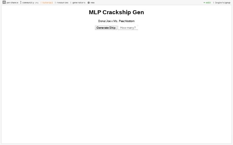 MLP Crackship Gen ― Perchance Generator