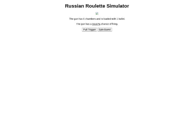 Russian Roulette Simulator ― Perchance Generator