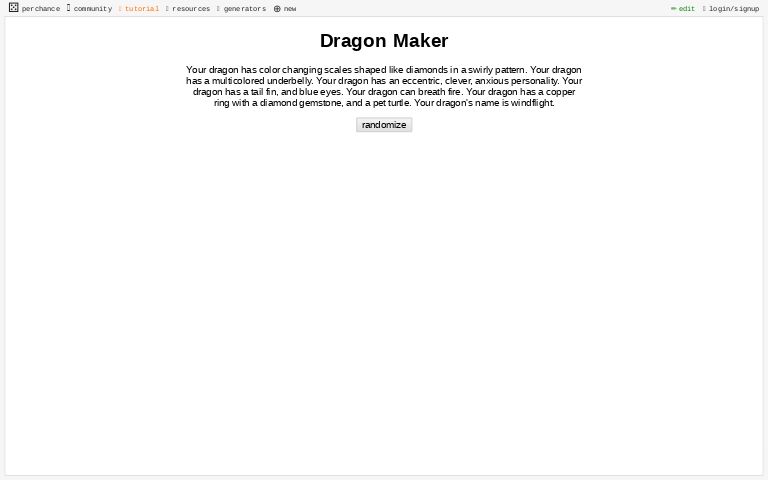 Dragon Maker ― Perchance Generator