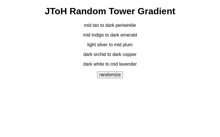 JToH Random Tower Gradient ― Perchance Generator