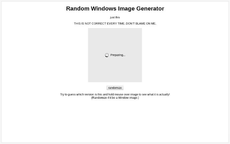 Random Windows Image Generator