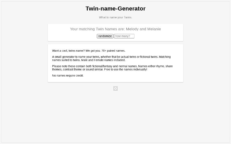 Twin-name-Generator