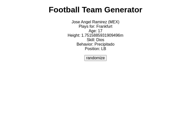 Football Team Generator