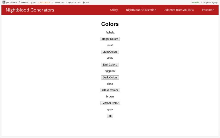 Colors ― Perchance Generator