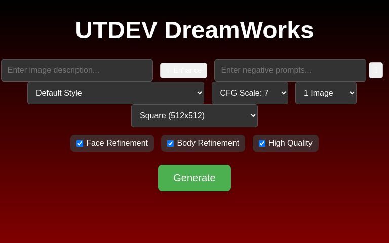UTDEV DreamWorks ― Perchance Generator