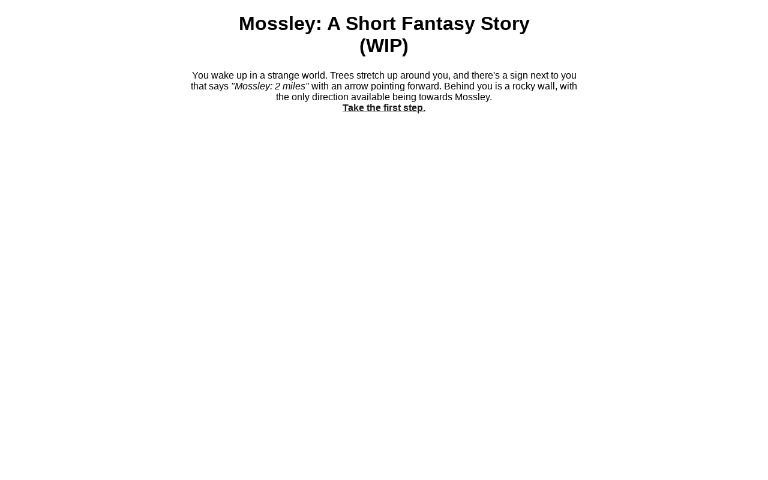 Mossley: A Short Fantasy Story(WIP) ― Perchance Generator