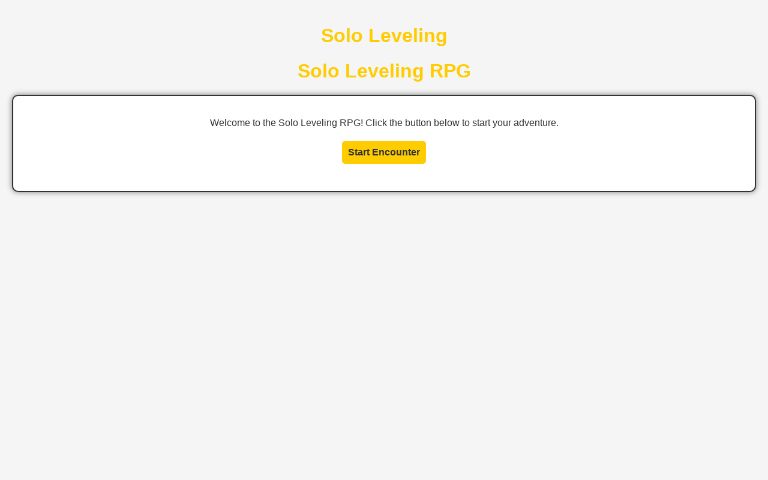 Solo Leveling ― Perchance Generator