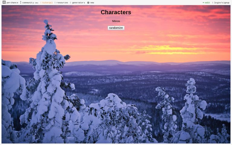 Characters ― Perchance Generator
