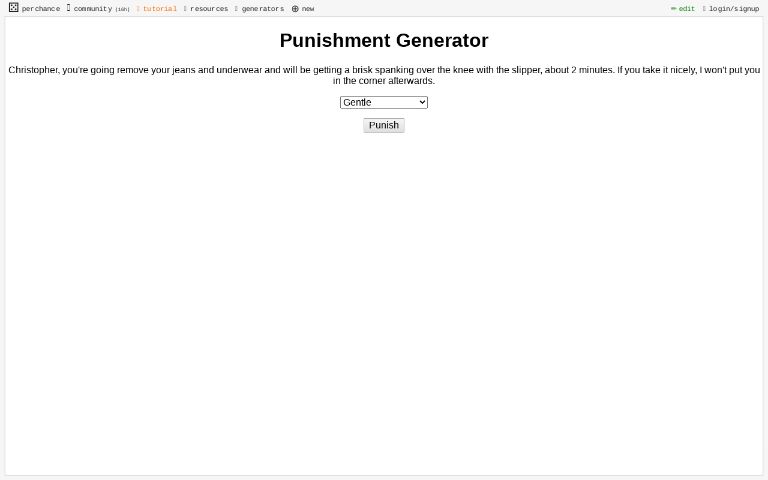 Punishment Generator