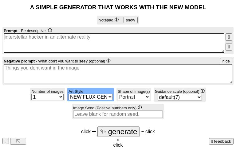 Unlocked Text 2 Image ― Perchance Generator