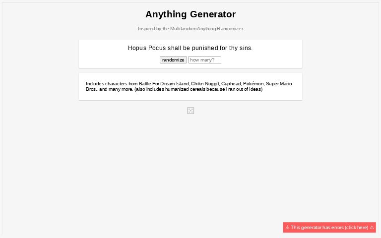 Anything Generator