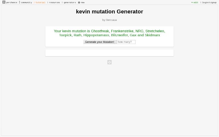 kevin mutation Generator