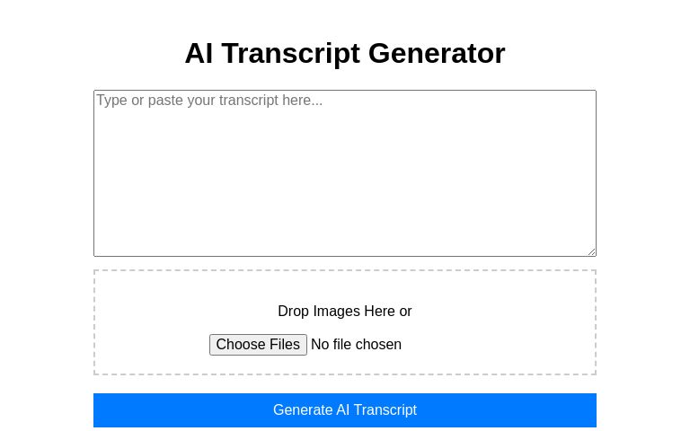AI Transcript Generator