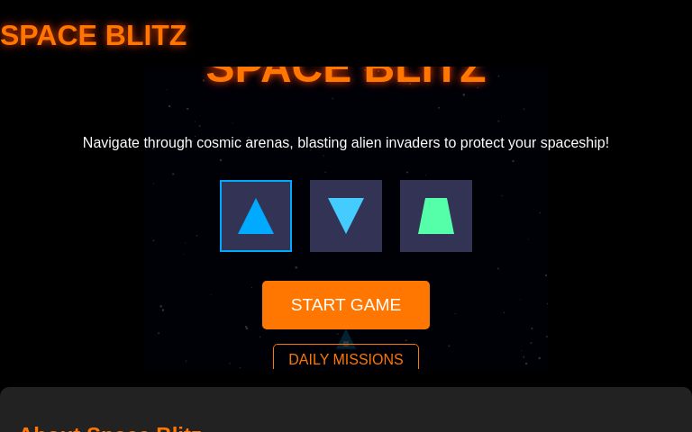 SPACE BLITZ ― Perchance Generator