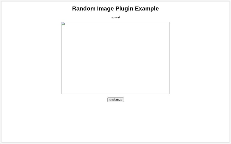 Random Image Plugin Example