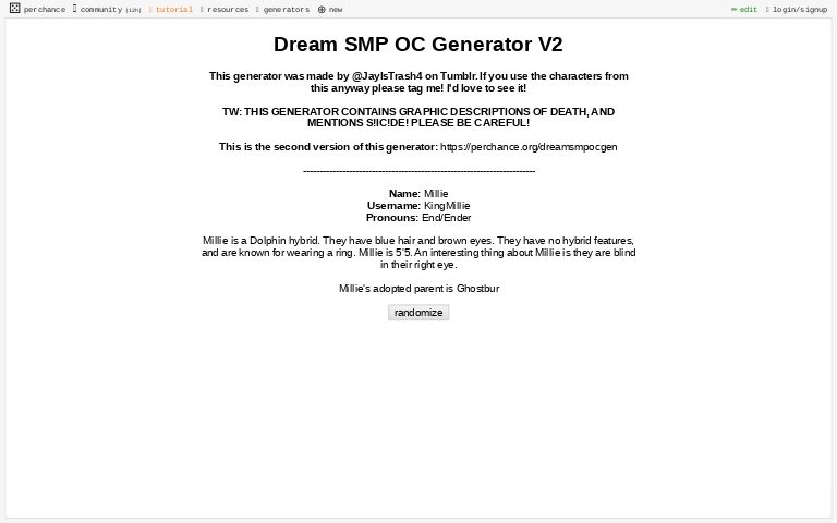 Dream SMP OC Generator V2
