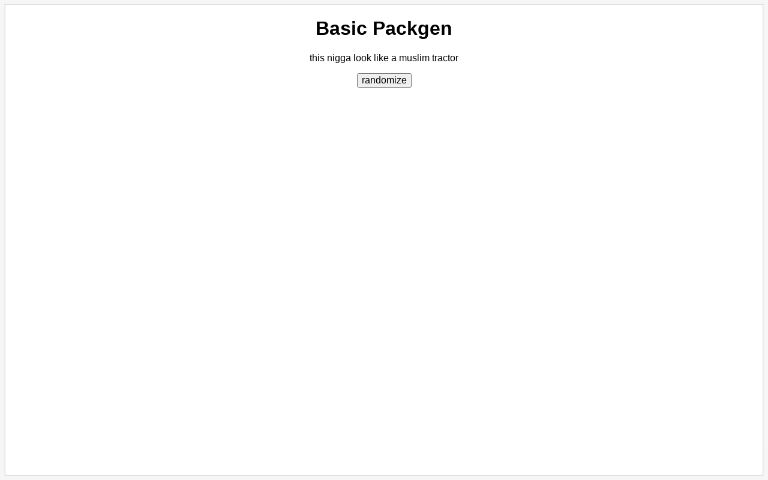 Basic Packgen ― Perchance Generator
