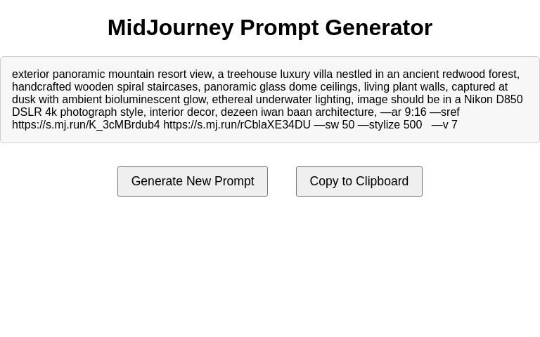 MidJourney Prompt Generator