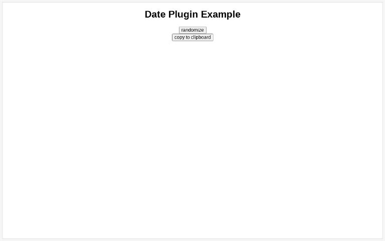 Date Plugin Example