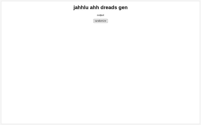 jahhlu ahh dreads gen