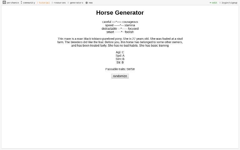 Horse Generator