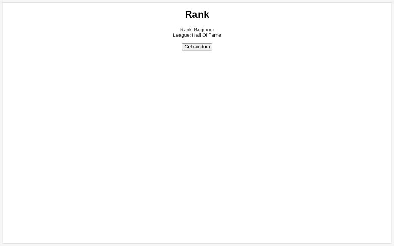 Rank ― Perchance Generator
