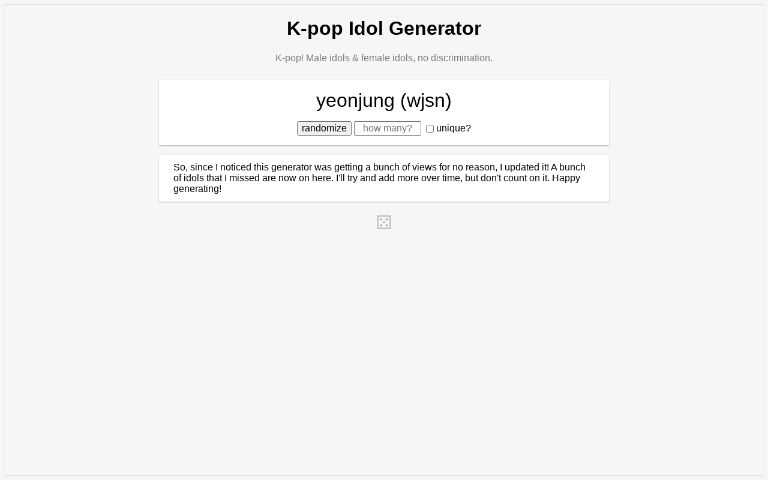 K-pop Idol Generator